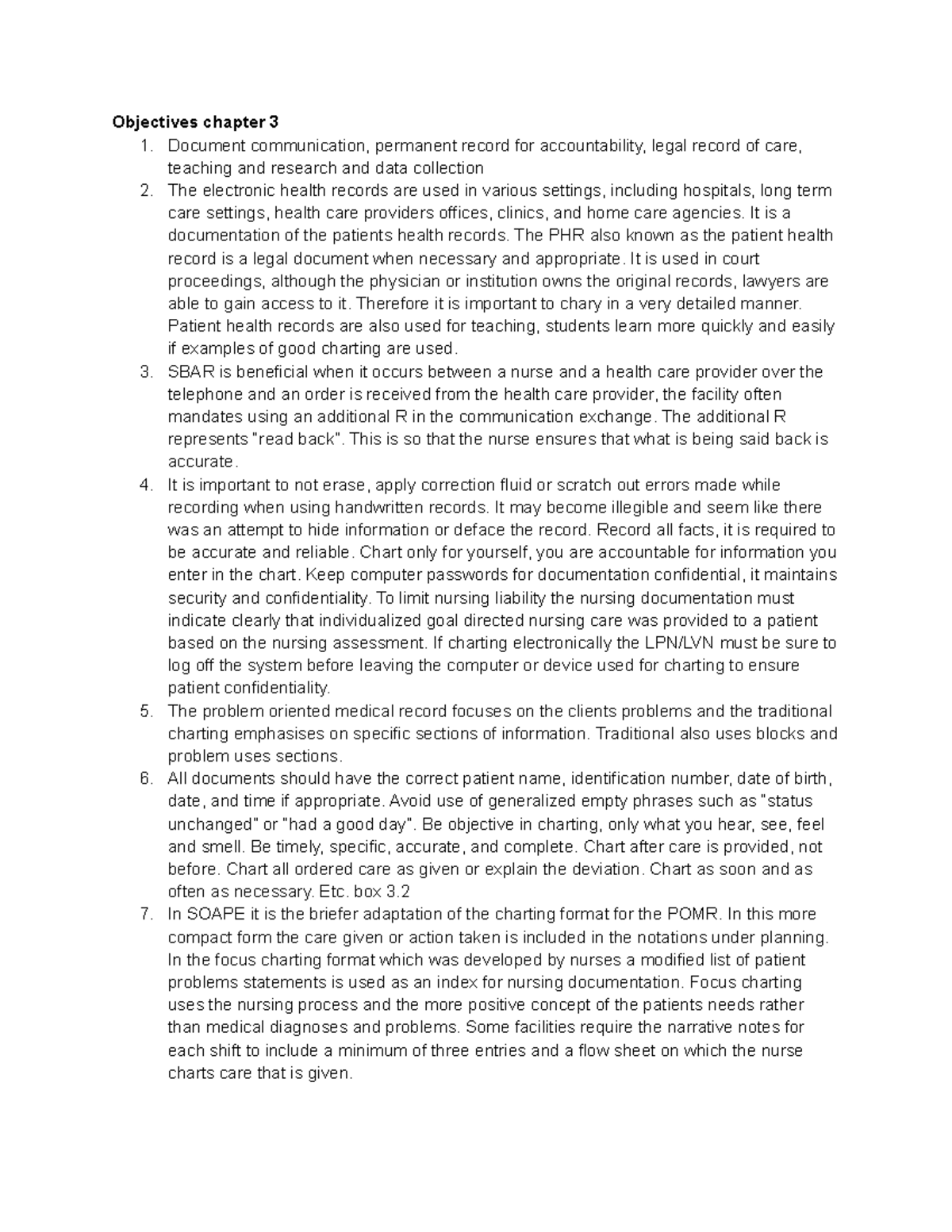 Objectives chapter 3 for fundamentals class - Objectives chapter 3 1 ...