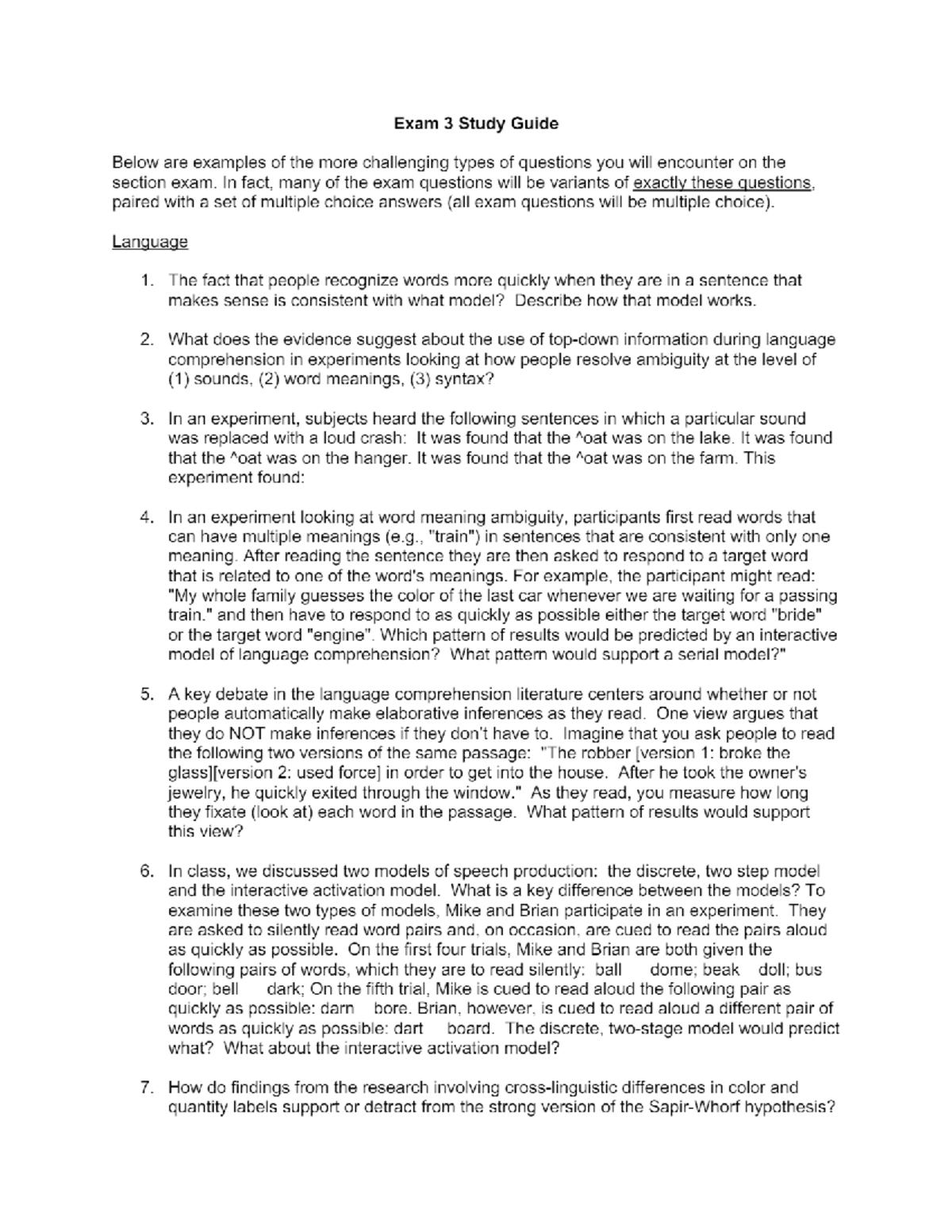 Exam 3 study guide - PSYC 224 - Studocu