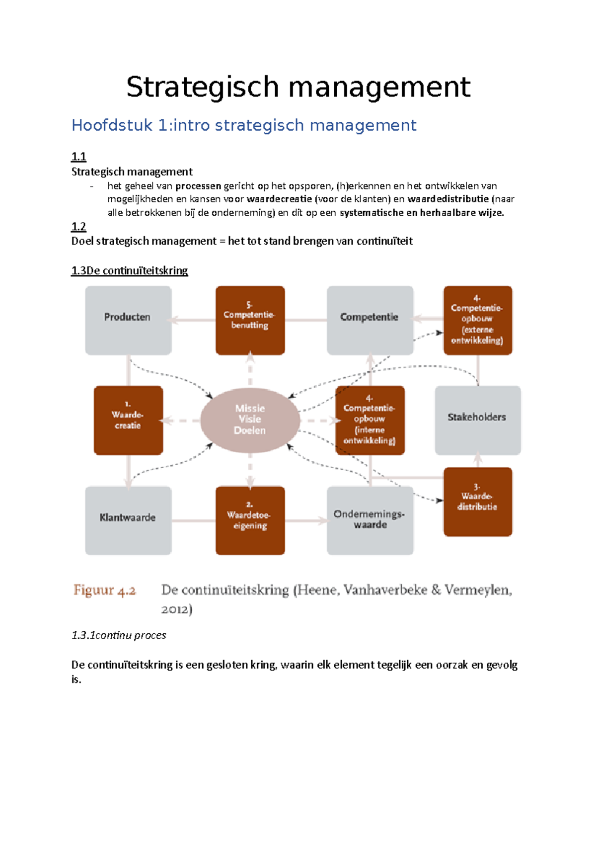 Hoofdstuk 1 strategisch management - Strategisch management Hoofdstuk 1 ...