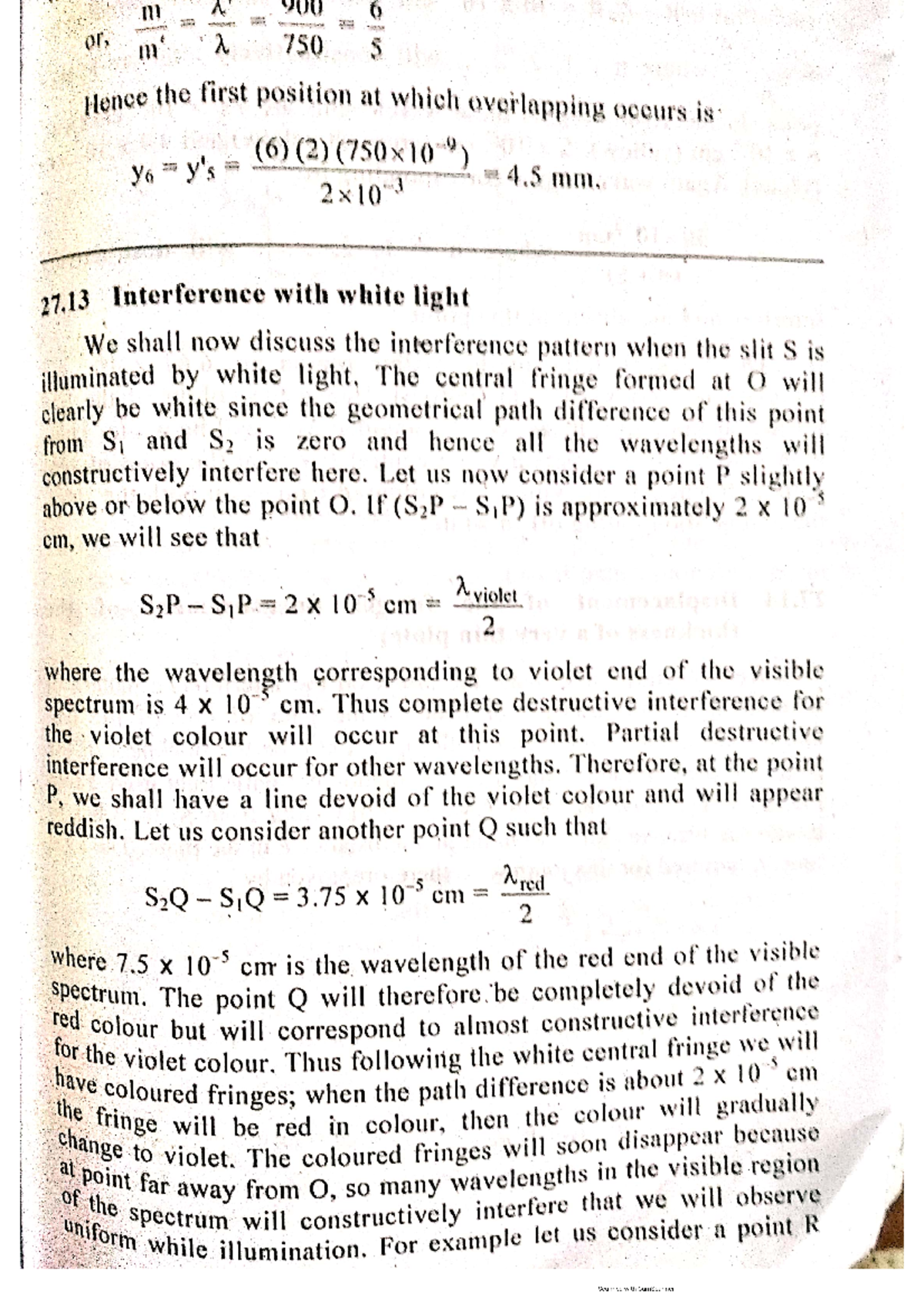 Interference of Light - physics fof engineers - physics 101 - Studocu