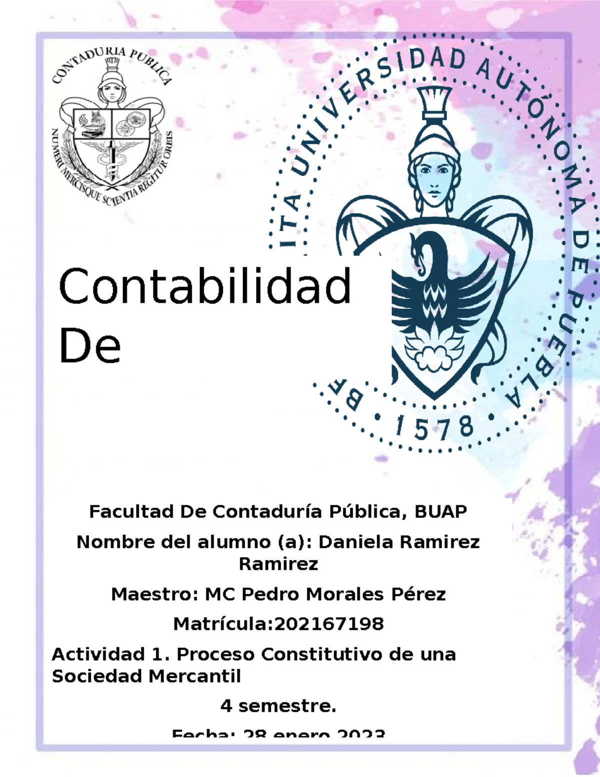 AC1 Proyecto Constitutivo Daniela Ramirez - Contabilidad De Facultad De ...