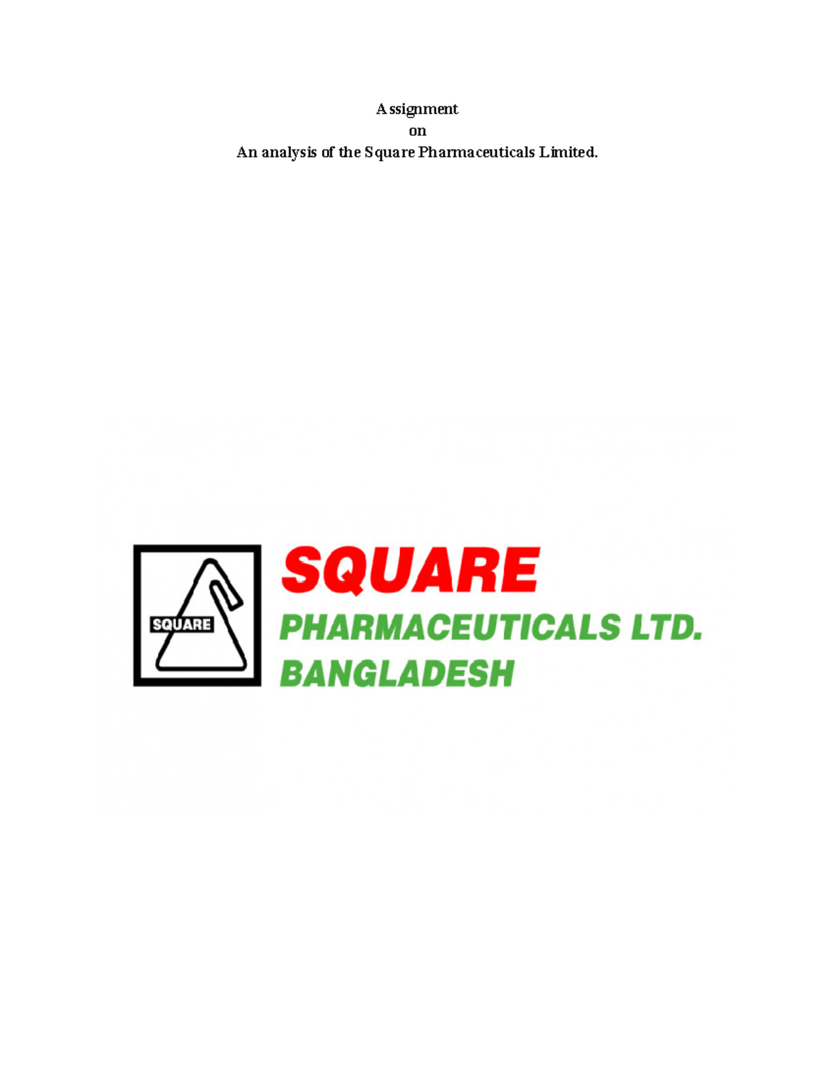 Square - Page 2 Assignment on An analysis of the Square Pharmaceuticals ...
