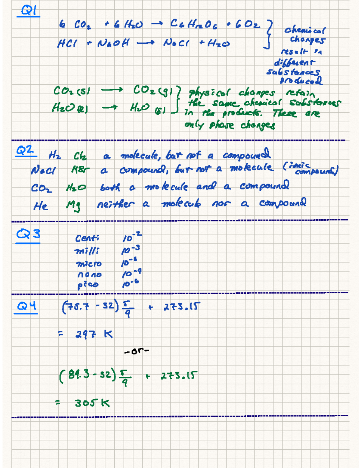 Exam 1 Key Chem 105 Sp 21 - Exam key for exam 1 - CHEM 105 - Studocu