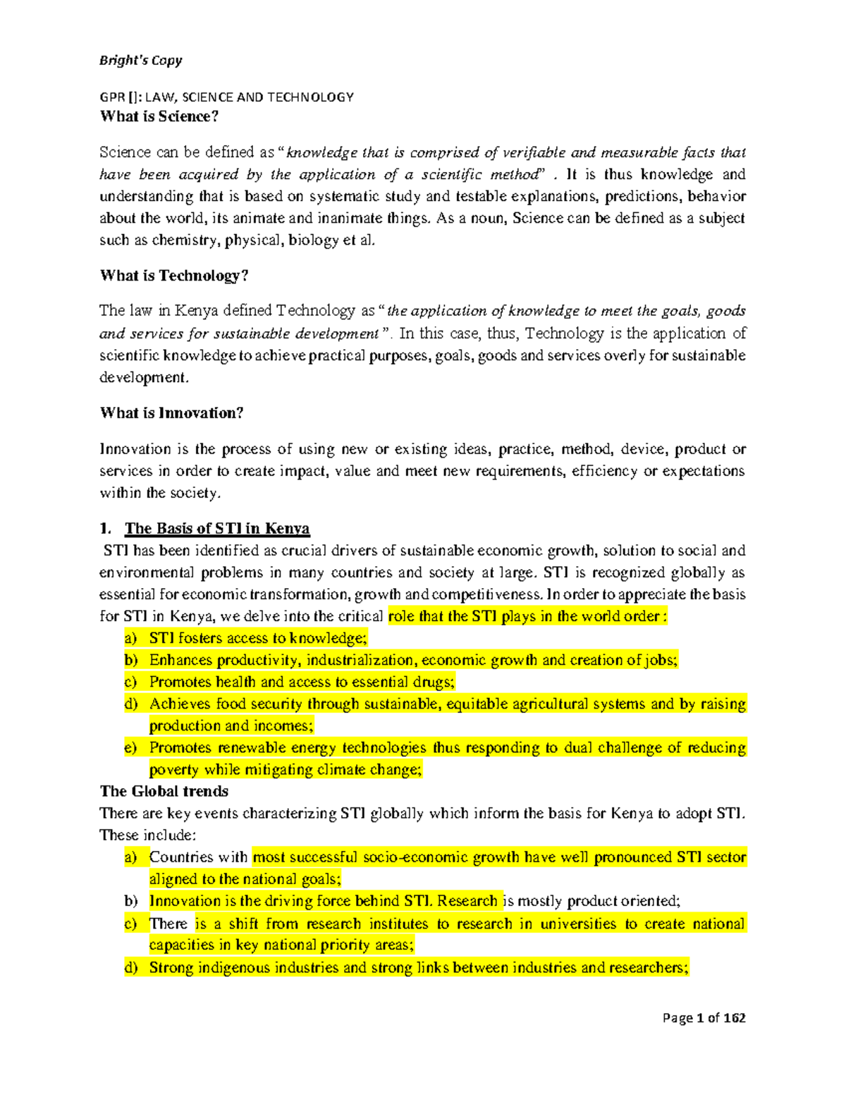 LST 255 - Comprehensive notes on the unit. Taught by Mr.Kiptiness - GPR ...