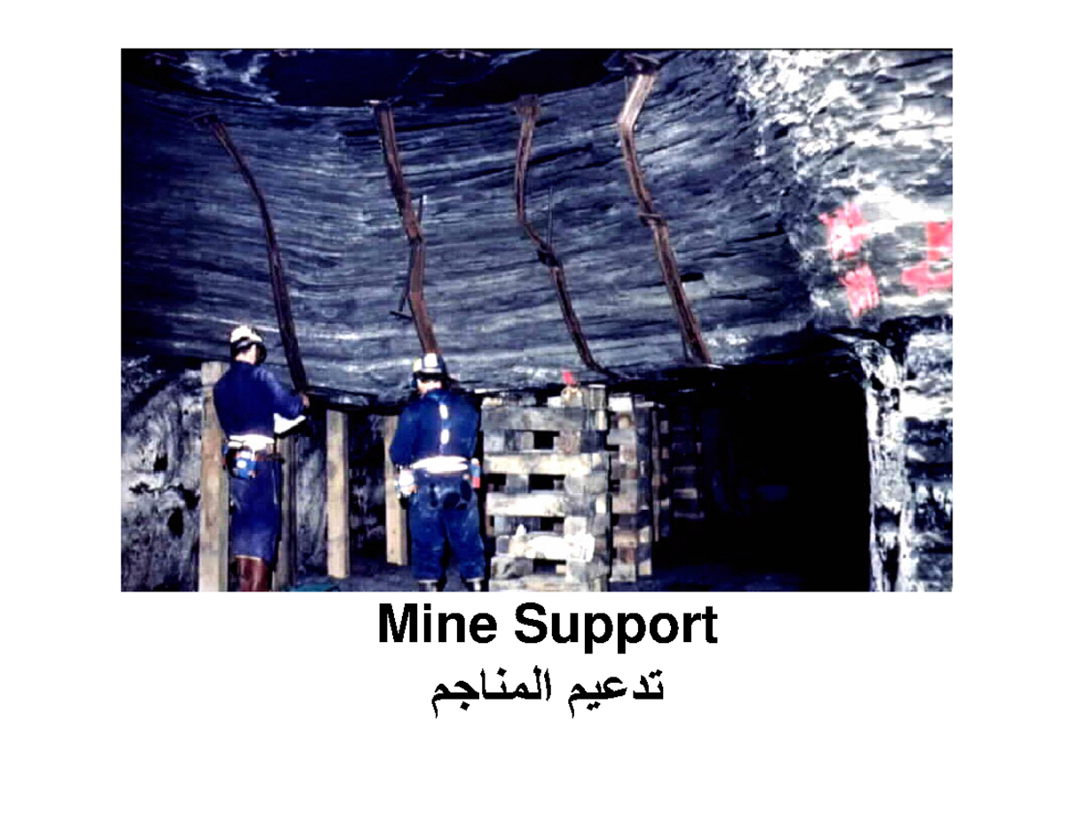 (5) Mine support - notes - Mine Support Why do we support mines ...