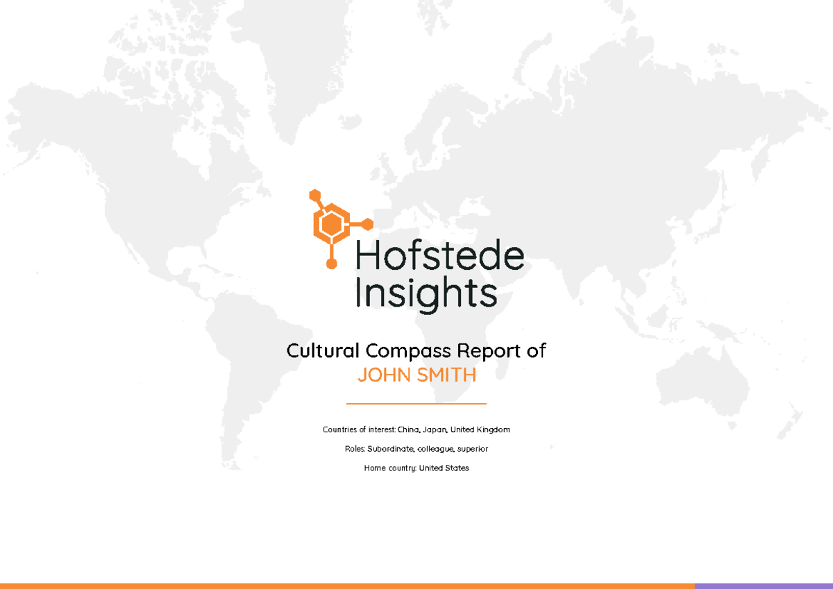 Culture Compass demo (3 countries 3 roles) - Cultural Compass Report of ...