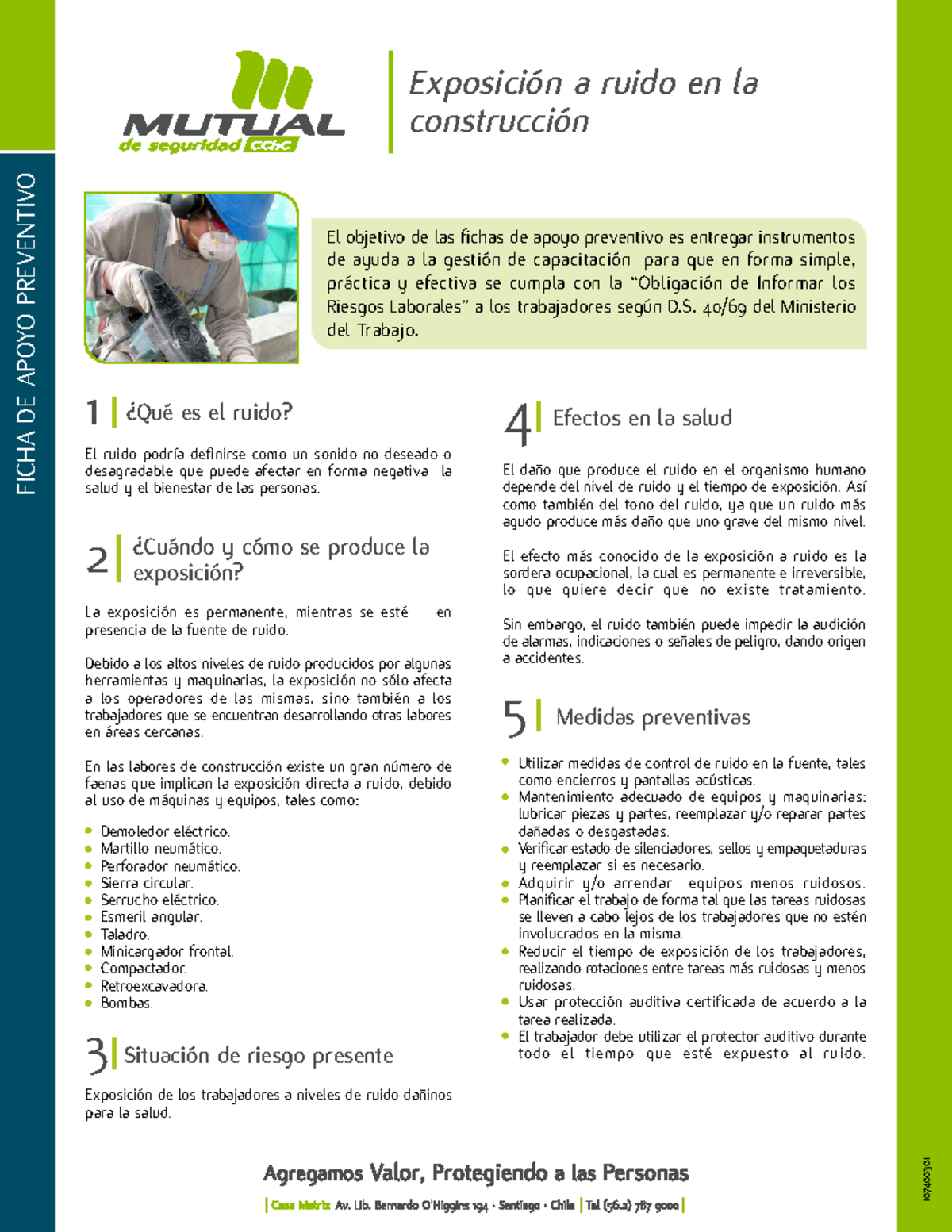 Exposicion a ruido en la construccion - Exposición a ruido en la ...