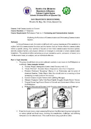 Oral Communication (75 copies) - SECOND QUARTER EXAMINATION FIRST ...