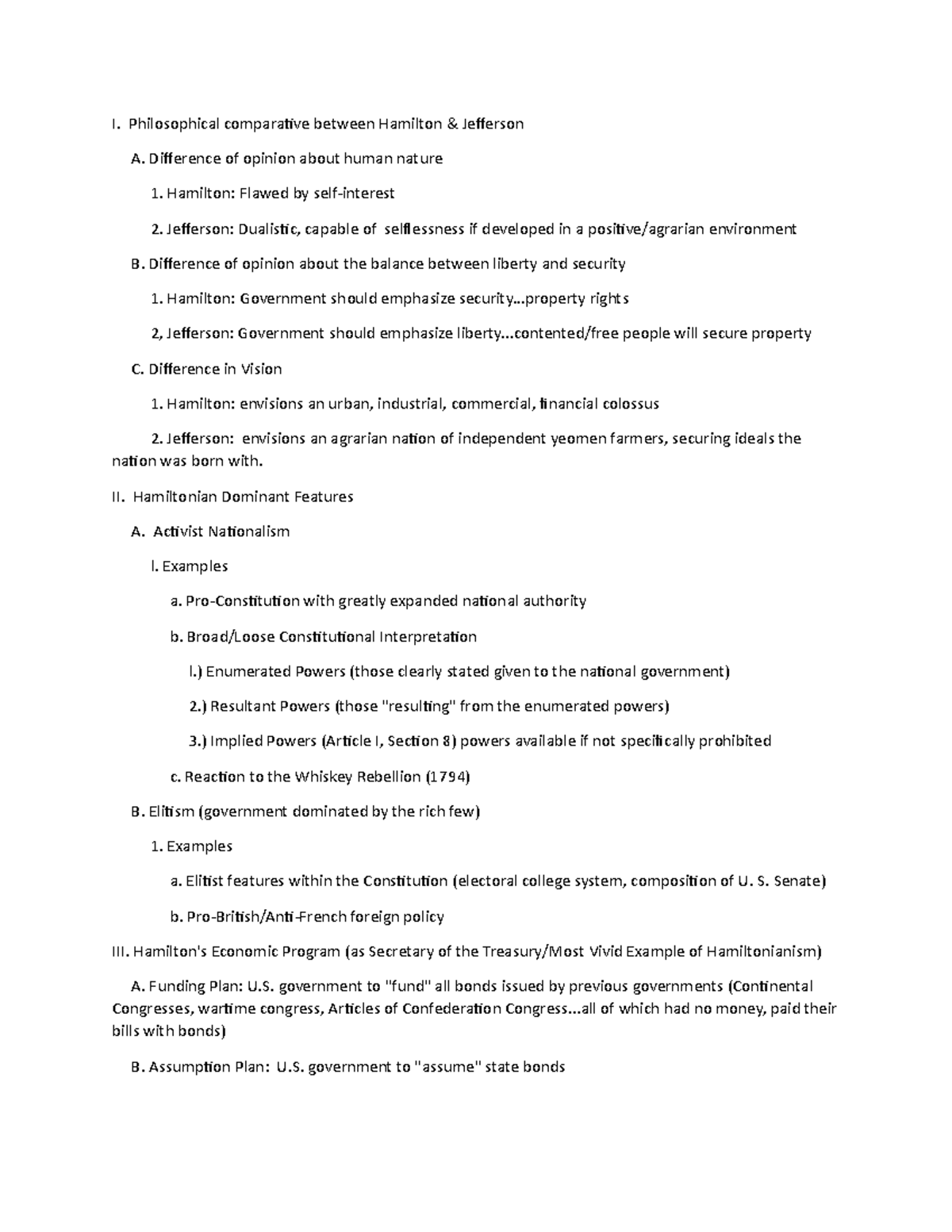 Hamiltonianism Notes - I. Philosophical comparative between Hamilton ...