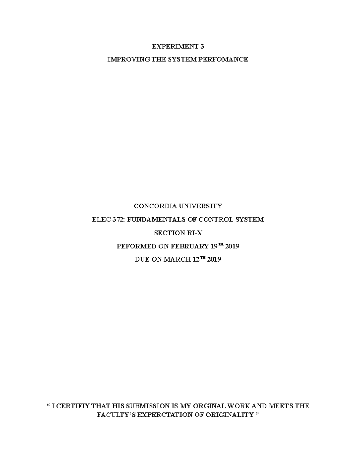 Experiment 3 elec 372 - this document is the lab 3 of elec 372 ...