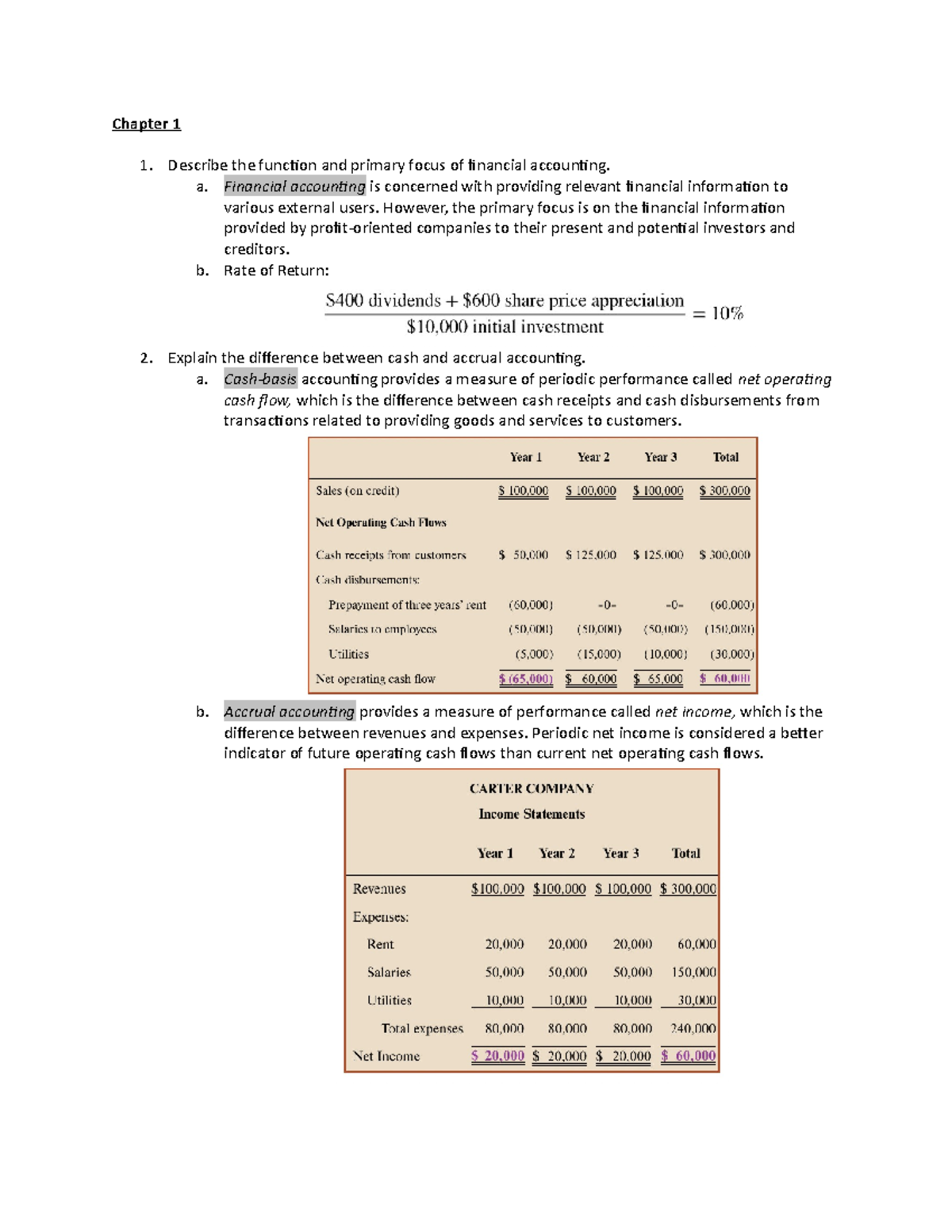 Chapter 1 Notes - Chapter 1 Describe the function and primary focus of ...