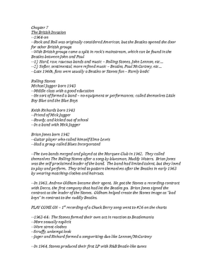 Chapter 6 - The Beatles - Chapter 6 The Beatles -1964: Marks the ...