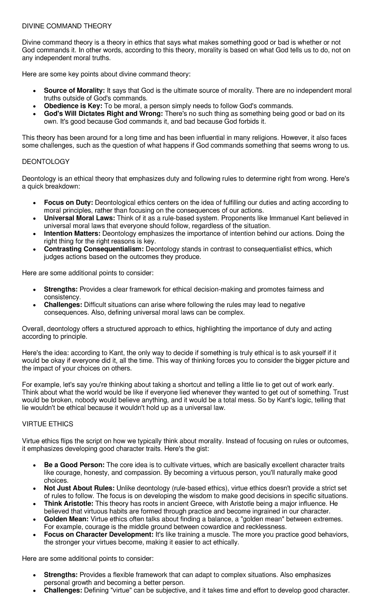 Ethics Reviewer - DIVINE COMMAND THEORY Divine command theory is a ...