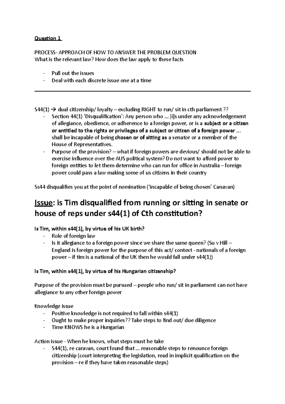 Week 5 tutorial - Question 1 PROCESS- APPROACH OF HOW TO ANSWER THE ...