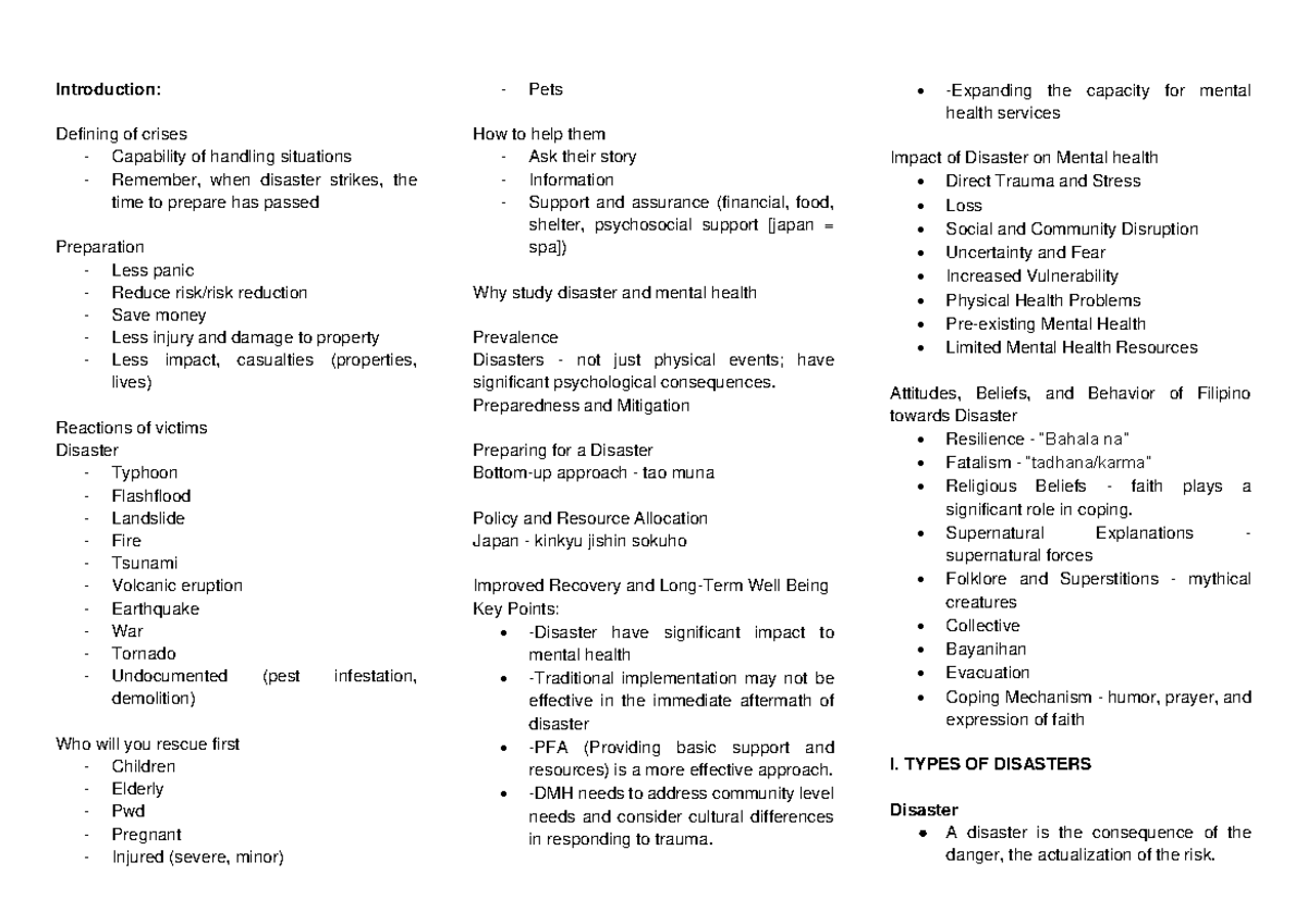 DMH- Prelim - oopoo - Introduction: Defining of crises - Capability of ...