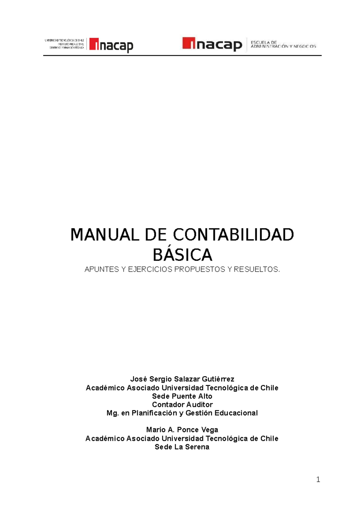 Manual de Contabilidad - 1 MANUAL DE CONTABILIDAD BÁSICA APUNTES Y ...