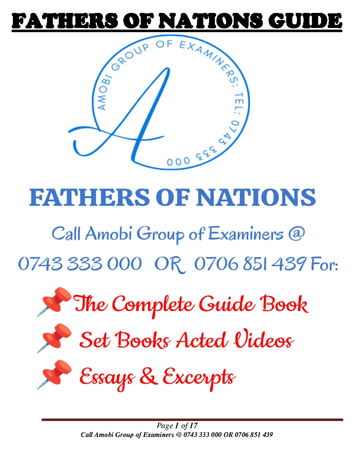 Fathers OF Nations Guide - Page 1 of 17 FATHERS OF NATIONS GUIDE Page 2 ...