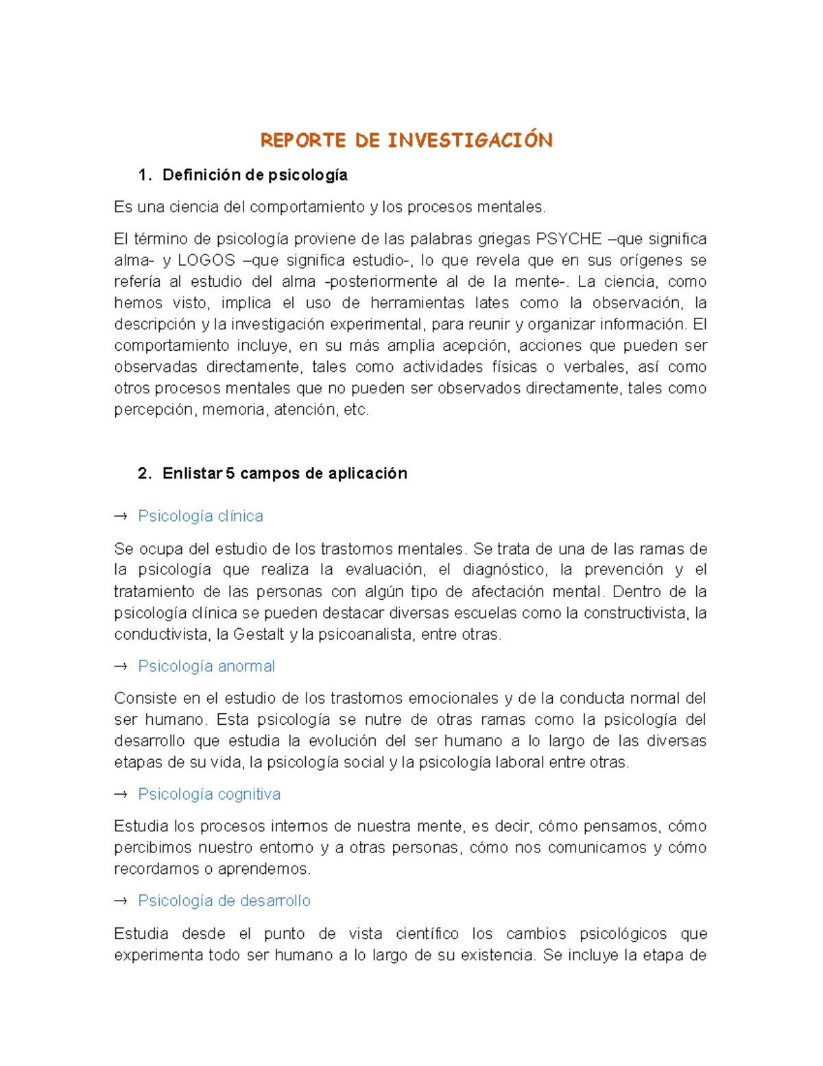 Reporte DE Investigación - REPORTE DE INVESTIGACIÓN Definición de ...
