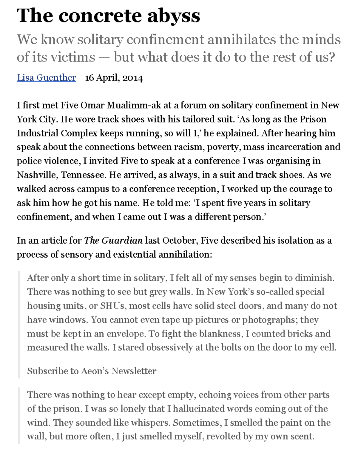 Guenther - The Concrete Abyss - The concrete ass We know solitary ...