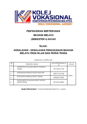 PB Bm Minggu Bahasa - Testing - FOLIO BAHASA MELAYU “Majlis Perasmian ...