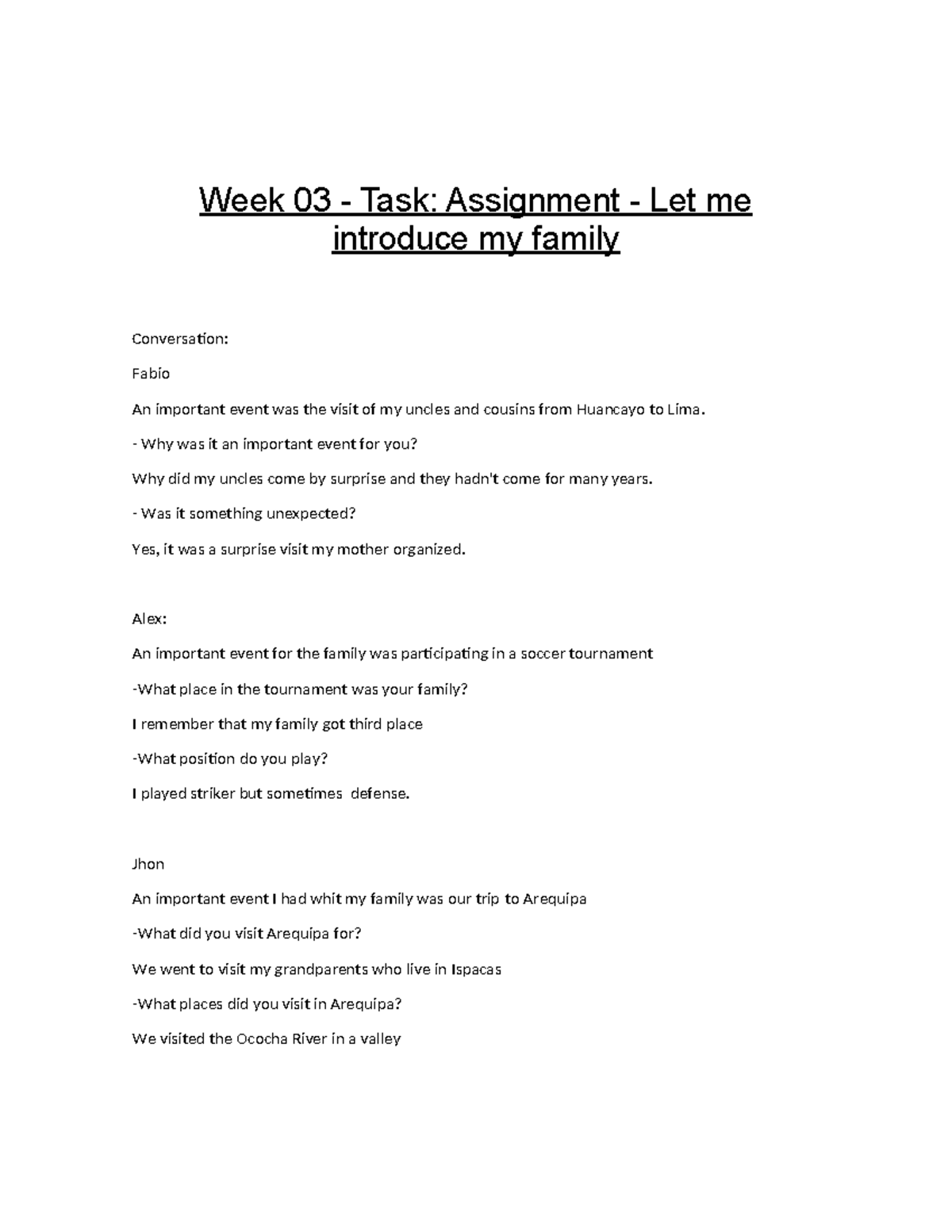 TA3 semana 3_Conversacion - Week 03 - Task: Assignment - Let me introduce my family Conversation ...