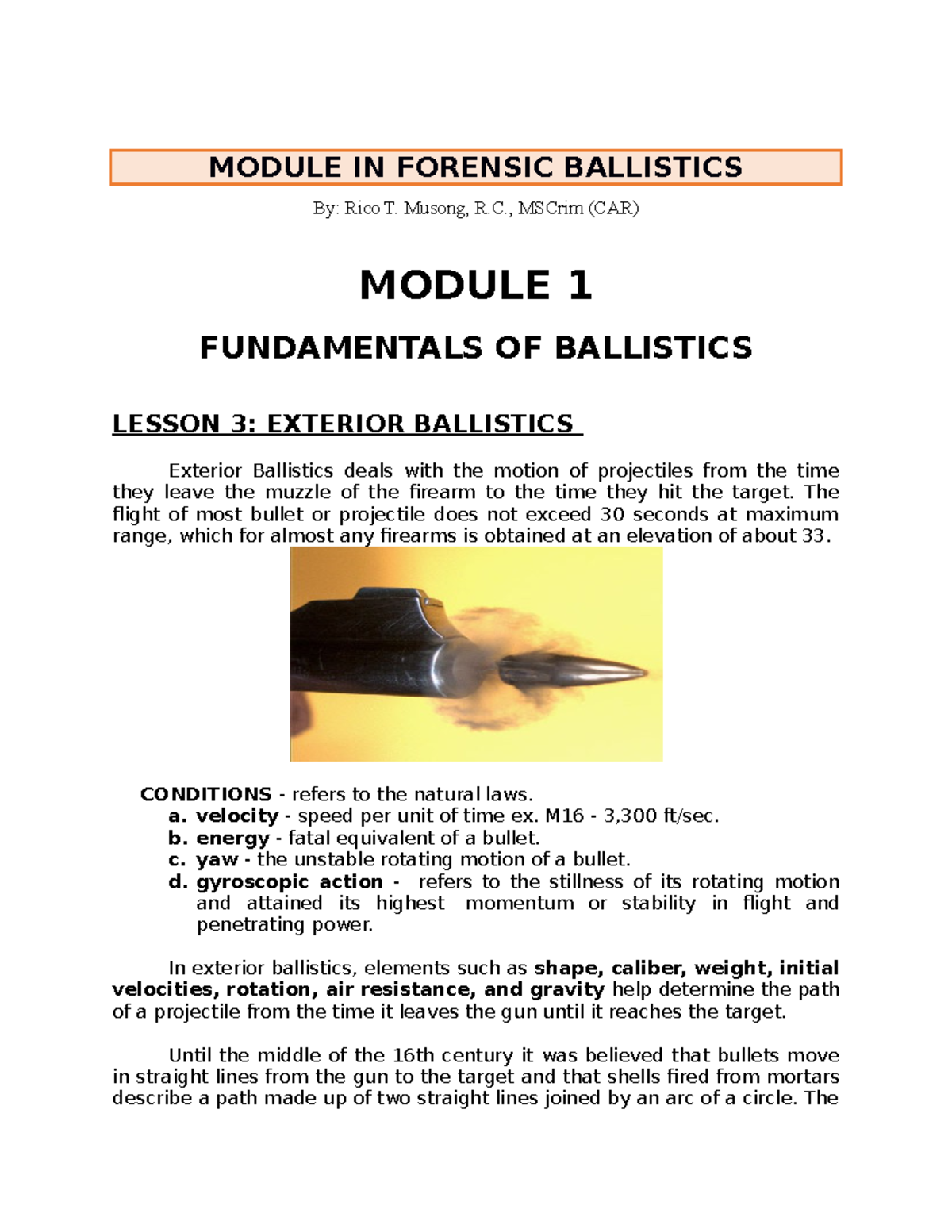 508af135c287190 f4163086508 ea8381 - MODULE IN FORENSIC BALLISTICS By ...