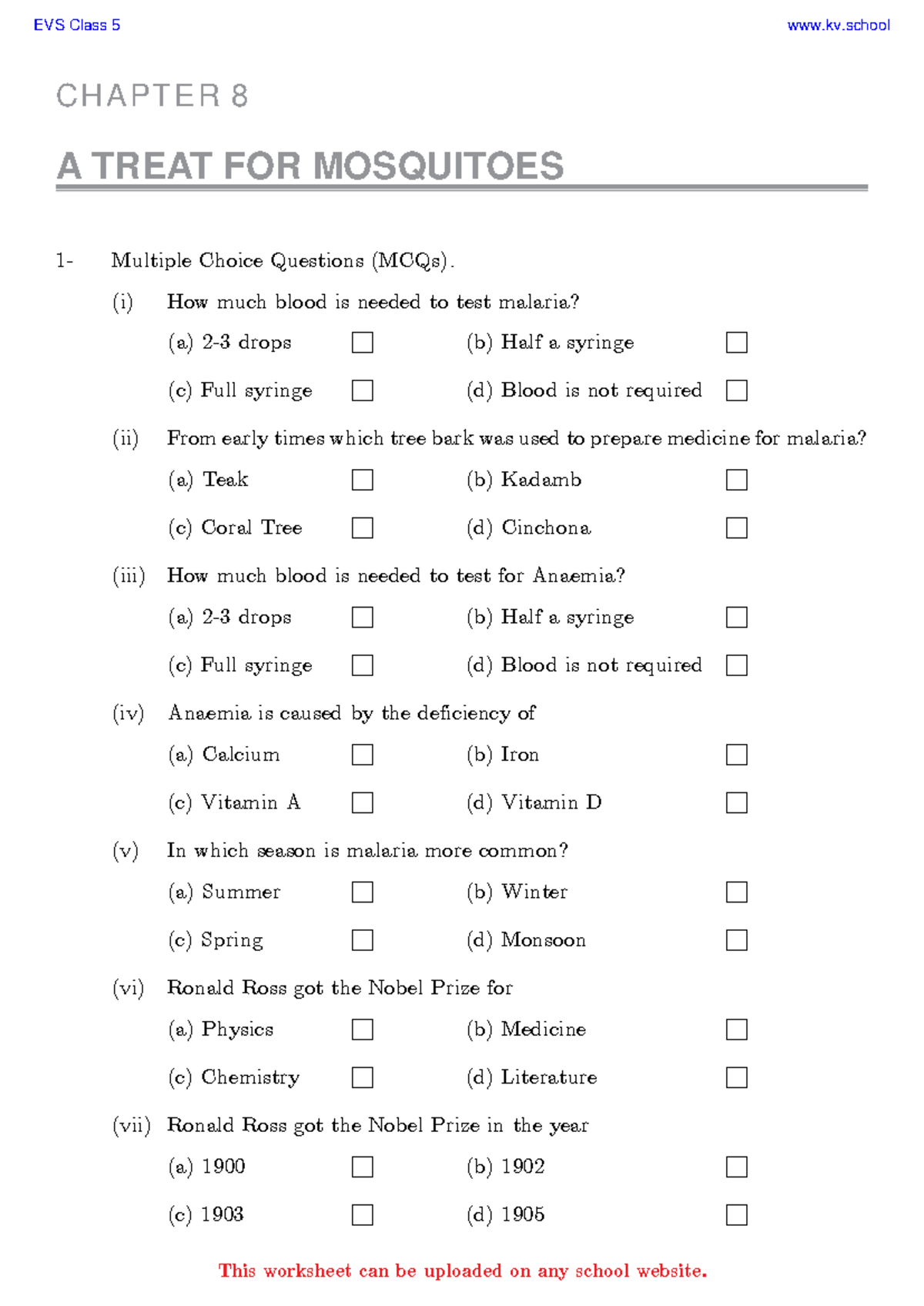 A Treat for Mosquitoes - evs practice class5 - Page 56 8_A Treat For ...
