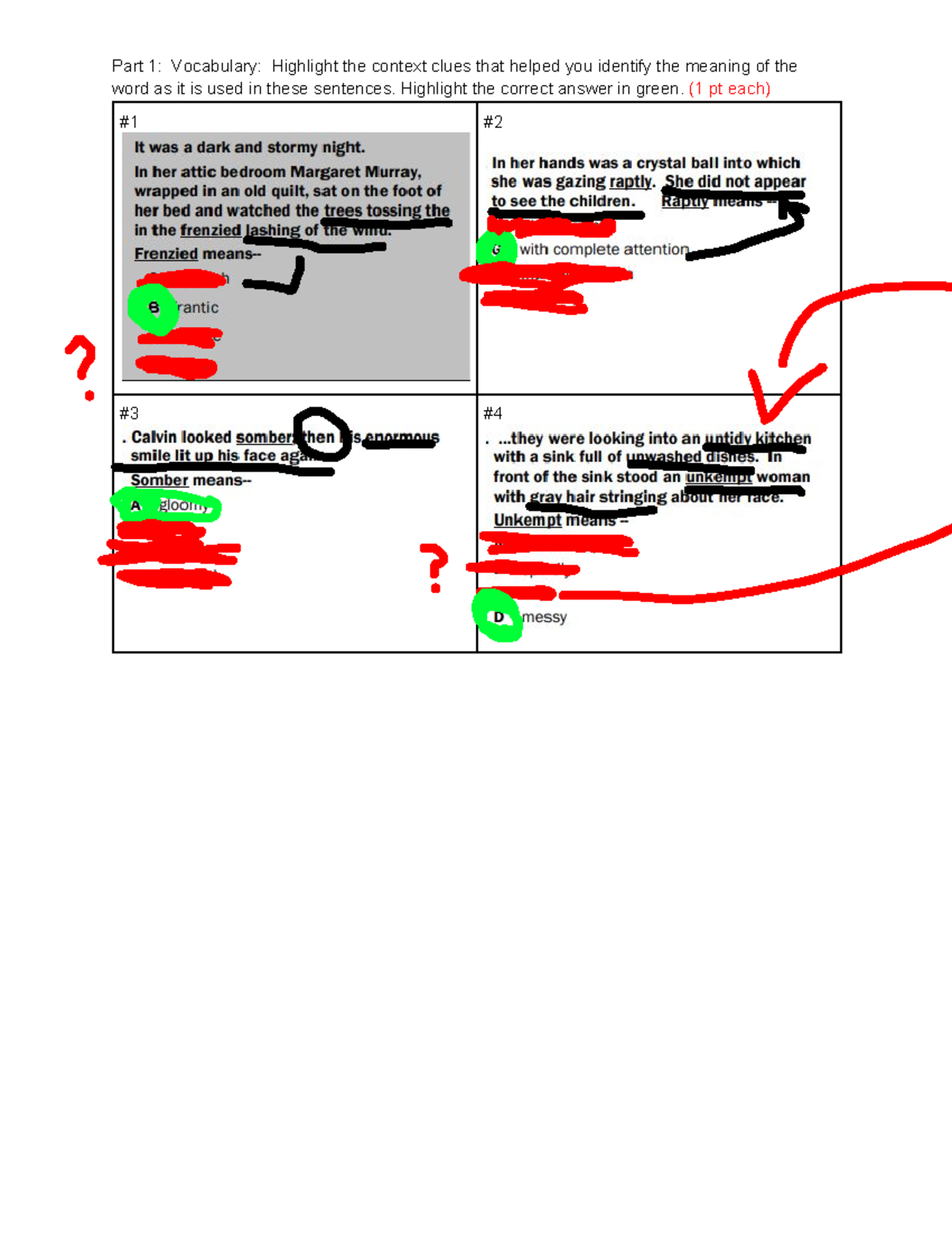 CH 6. Happy Medium QUIZ - asdf - Part 1: Vocabulary: Highlight the ...