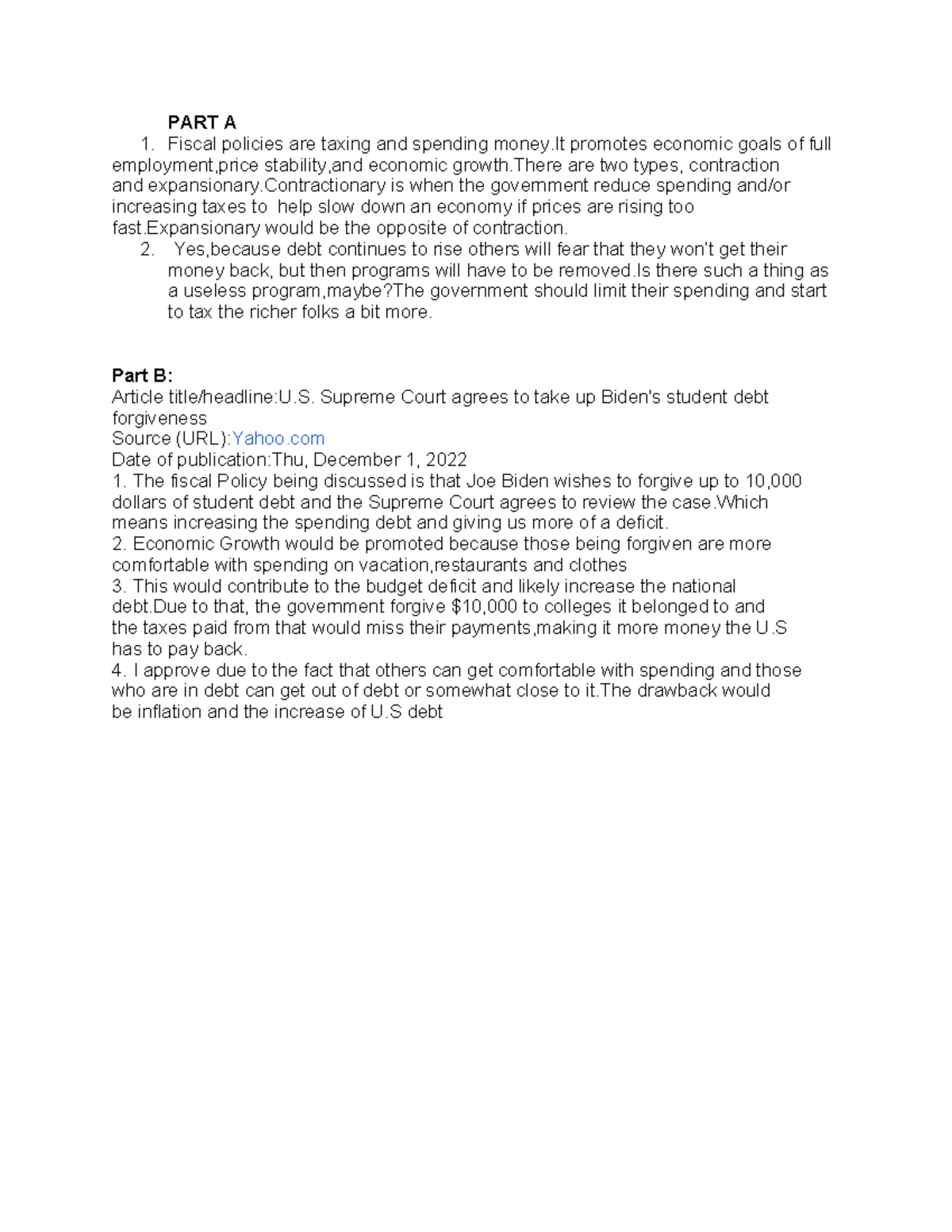 03.03 Fiscal Policy - FLVS ECONOMICS - PART A Fiscal policies are ...