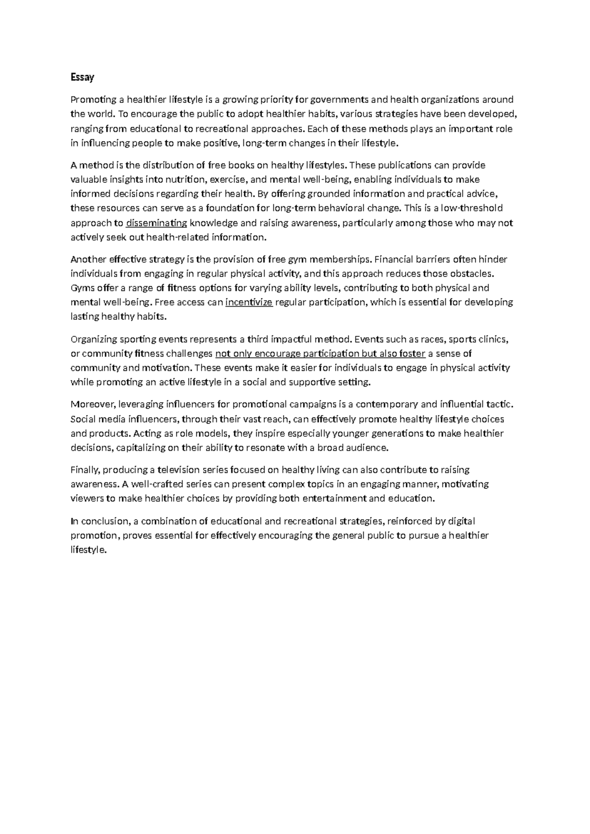 Essay health 350 words - it is a draft for the assignment - Essay ...