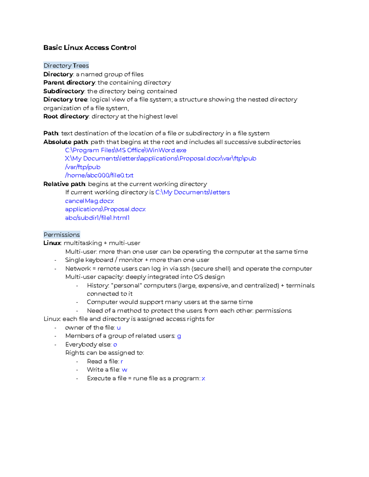 Basic Linux Access Control - Basic Linux Access Control Directory Trees ...