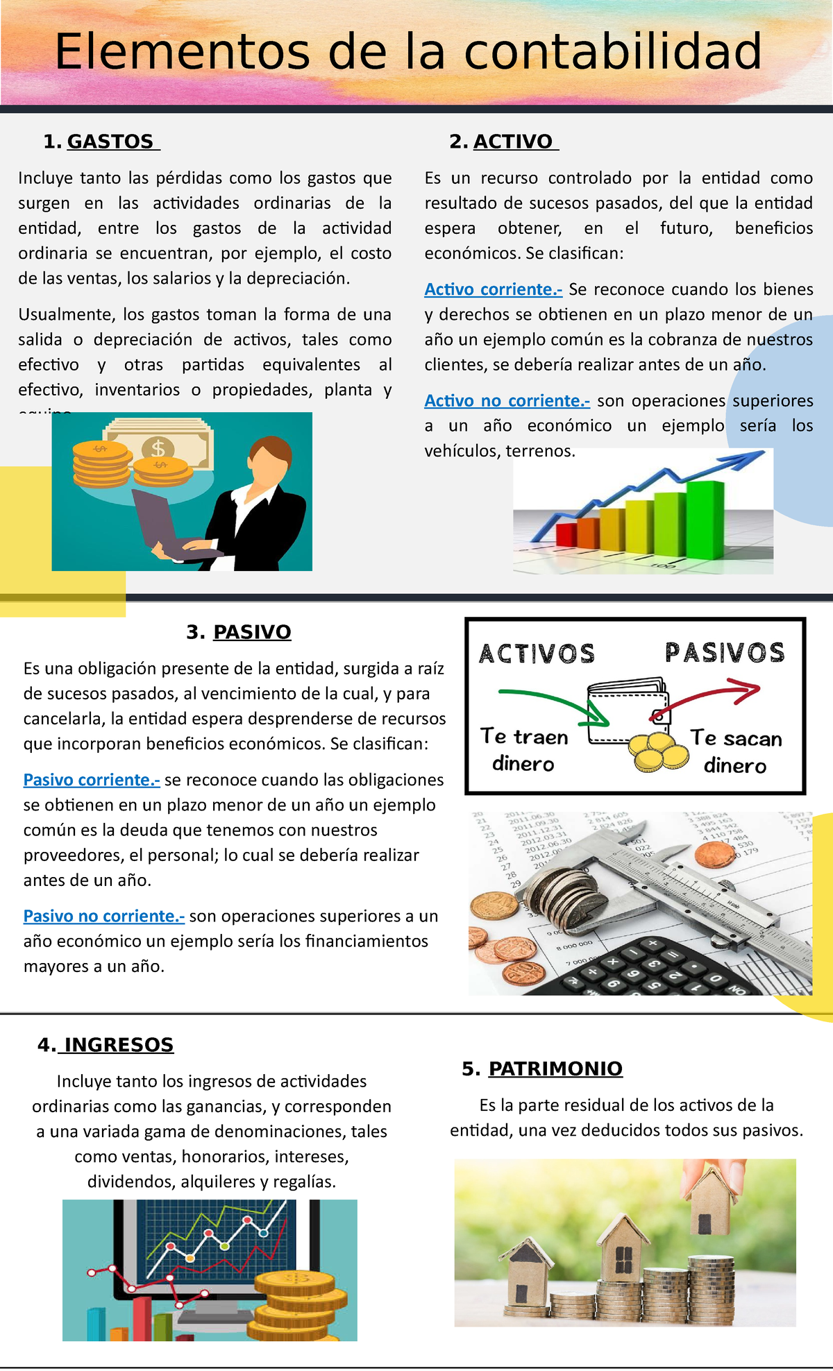 Elementos de la contabilidad - 1. GASTOS Incluye tanto las pérdidas ...