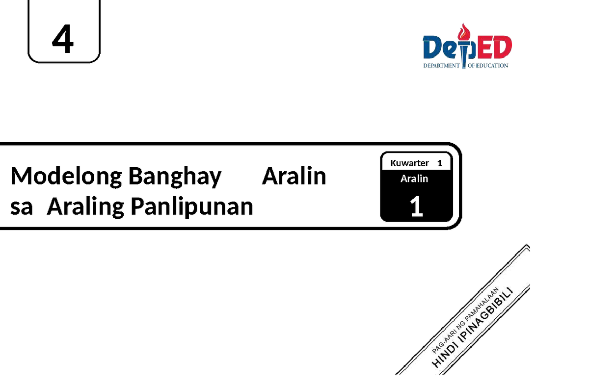 Q1 LE Araling Panlipunan 4 Lesson 1 Week 1 - Modelong Banghay Aralin sa Araling Panlipunan ...