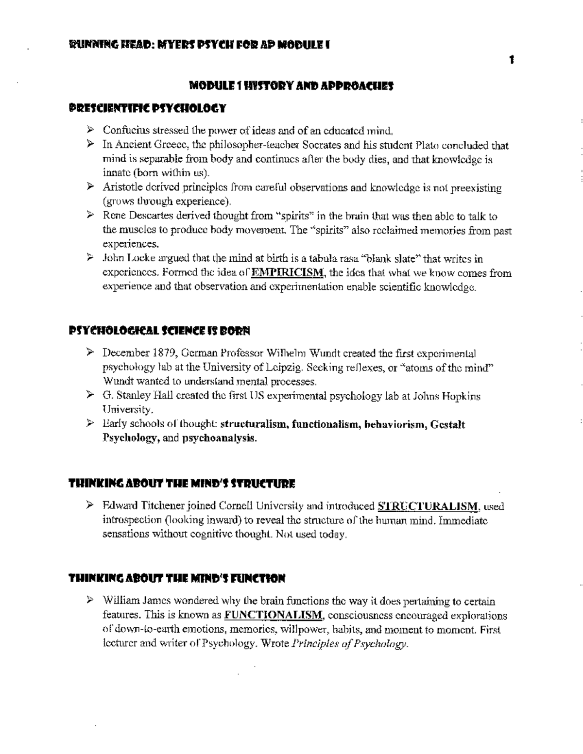 Module 1 - CHEAT SHEET - PSY 150 - Studocu