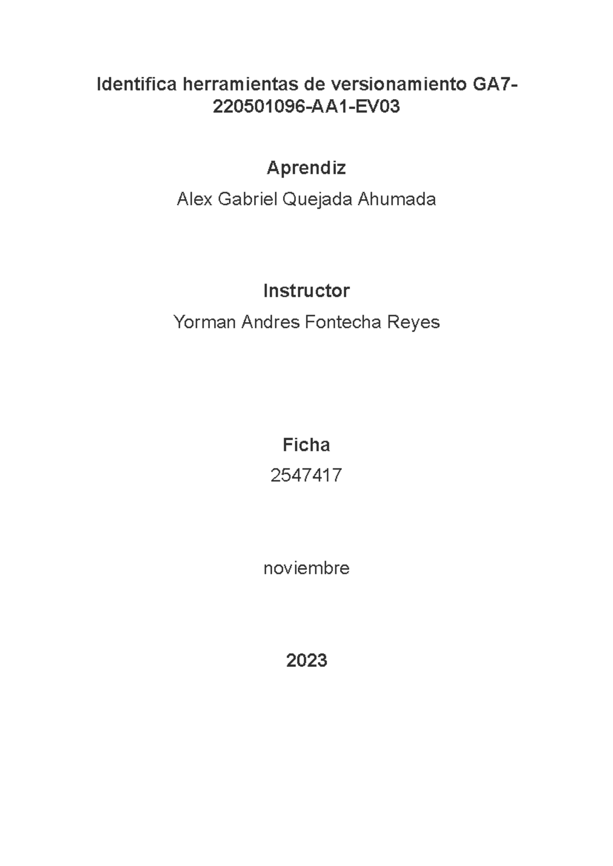 Identifica herramientas de versionamiento GA7 - Identifica herramientas de versionamiento GA7 ...