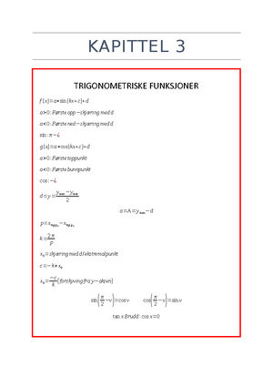 Kapittel 1A - oppgaver - 1. a) b) e^ln3 – 1 =3- c) 1. a og b) c) x^2+y ...