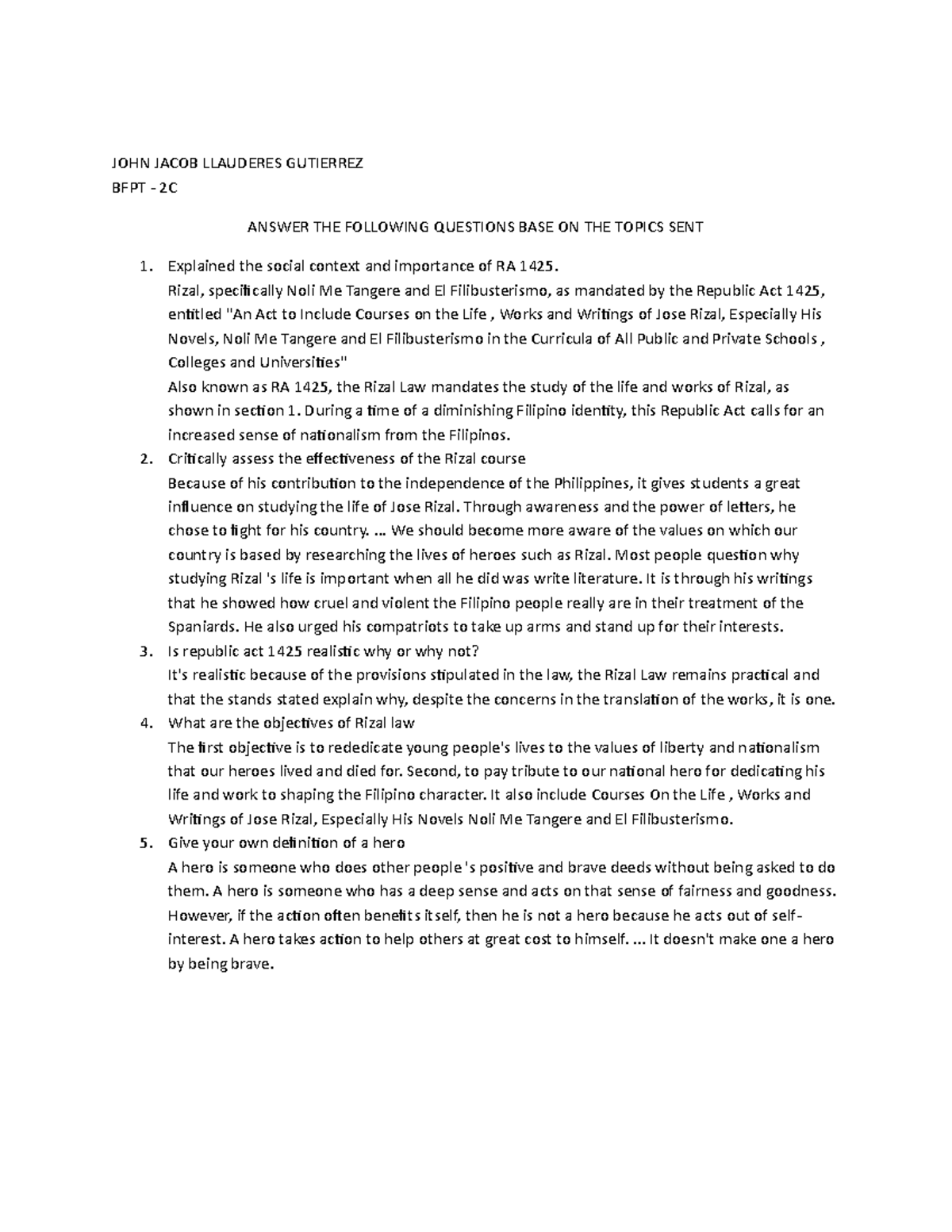 First Assignment FOR USTEP - JOHN JACOB LLAUDERES GUTIERREZ BFPT - 2C ...