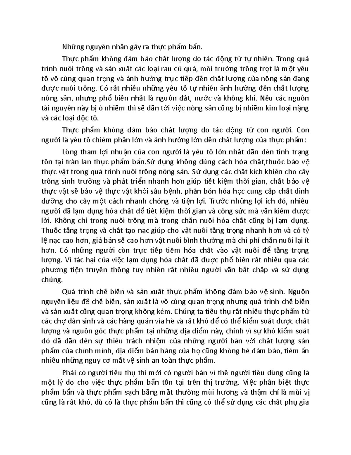 Những nguyên nhân gây ra thực phẩm bẩn - Nh ng nguyên nhân gây ra th c ph m b n.ữ ự ẩ ẩ Th c ph ...