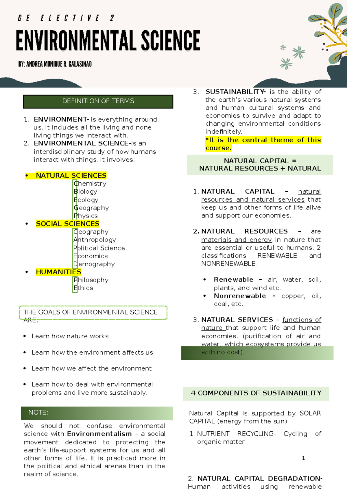 Environmental- Science- Transes - ENVIRONMENT- is everything around us ...