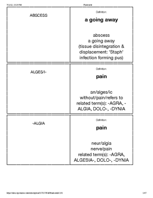 Flashcards Pt. 5 - ADIP/O- Definition: fat adip/oma fat/tumor (adip/oma ...