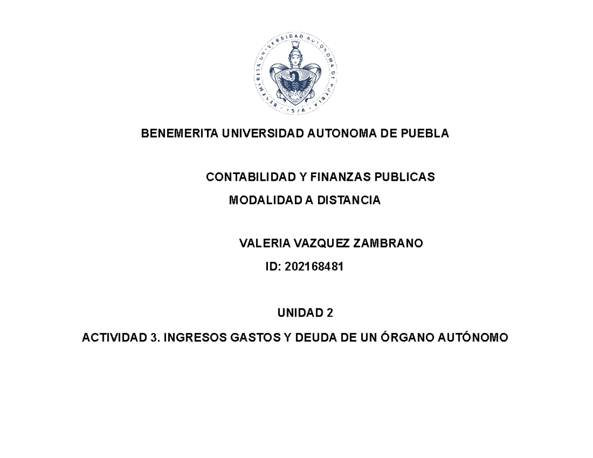 A3 CONTABILIDAD - BENEMERITA UNIVERSIDAD AUTONOMA DE PUEBLA ...