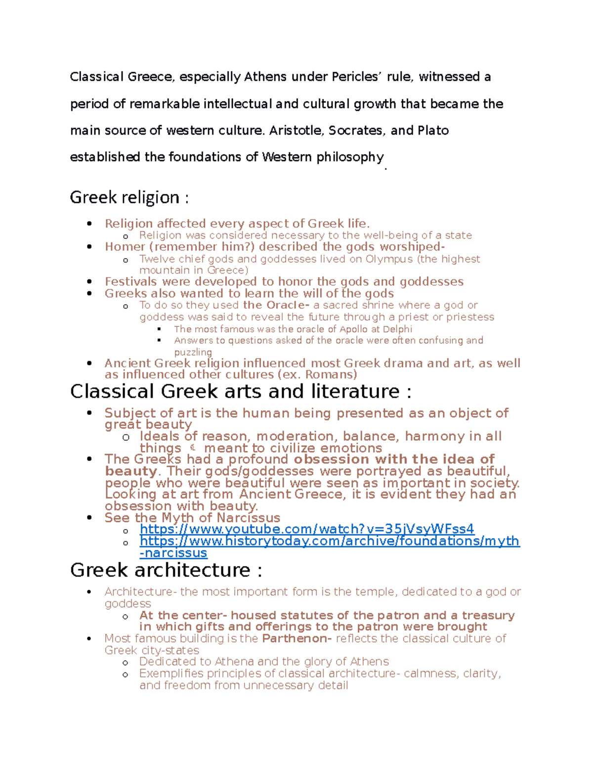 Classical Greek Culture - Classical Greece, especially Athens under ...