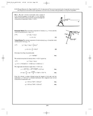 Chapter 17 - solution - Thus, Iy= Ans. 1 3 m l 2 m=r A l = 1 3 r A l 3 = L l 0 x 2 (r A dx) Iy ...