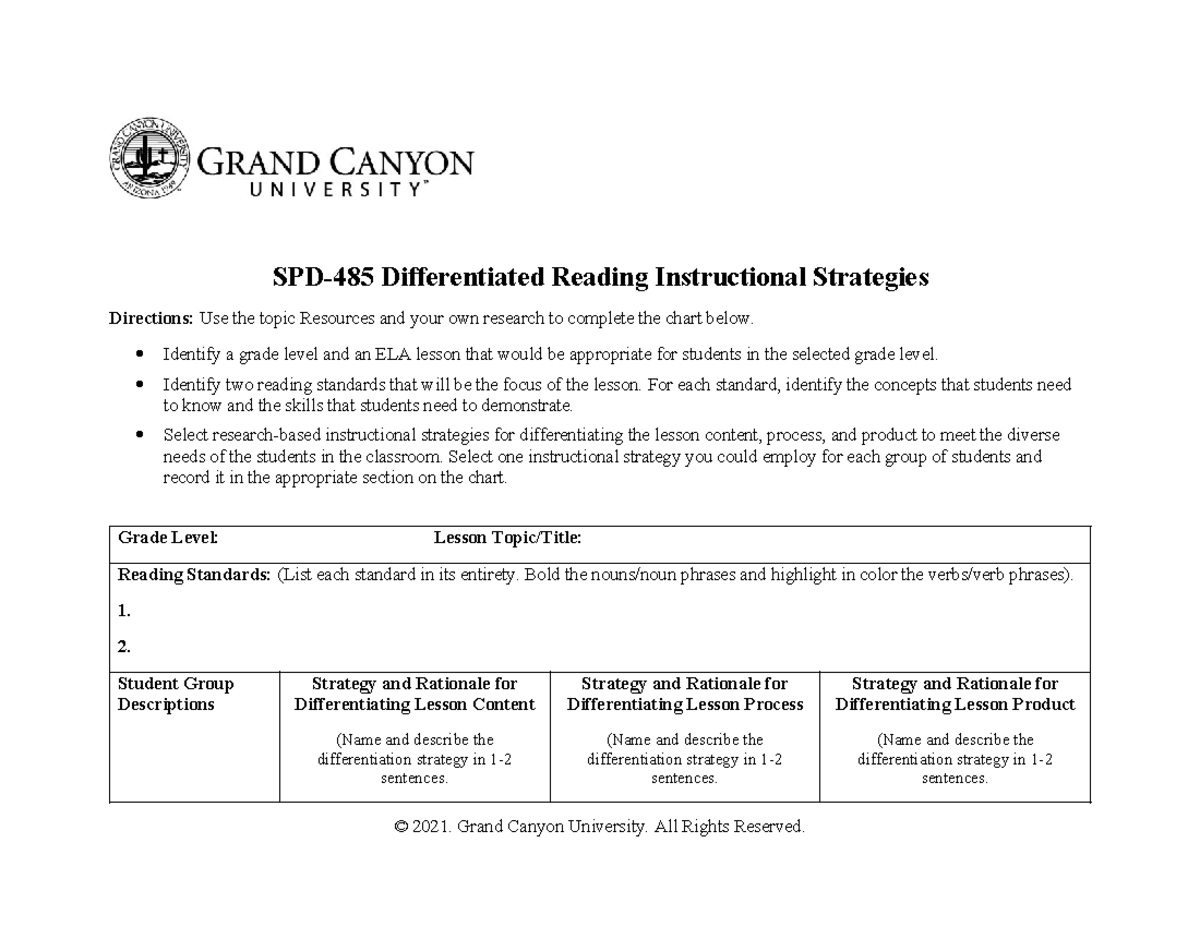 SPD-485 RS T5 SPD 485 Differentiating Reading Instruction - SPD-485 Differentiated Reading - Studocu