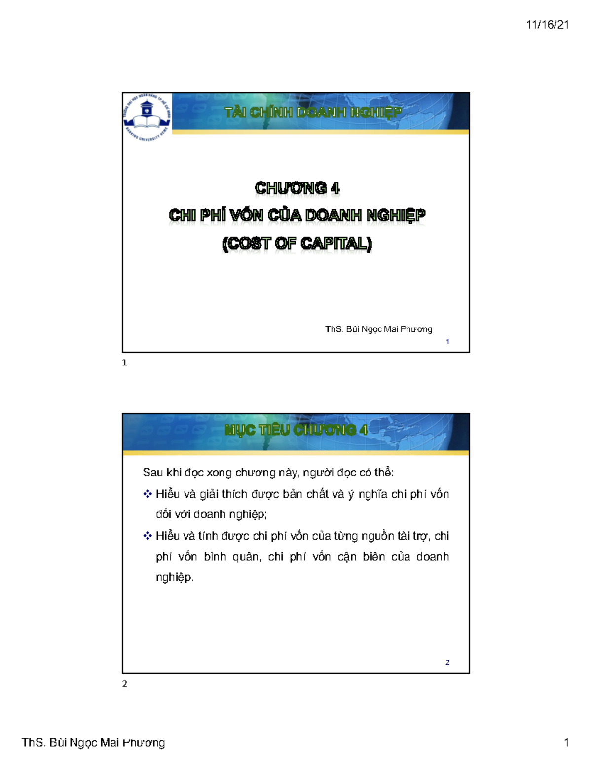 C4 TCDN - tôi up lên chơi cho vui - ####### 1 ThS. Bùi Ngọc Mai Phương 1 Sau khi đọc xong chương ...