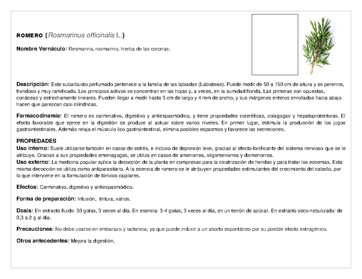 Album herbolario - Álbum con información de las propiedades, usos ...