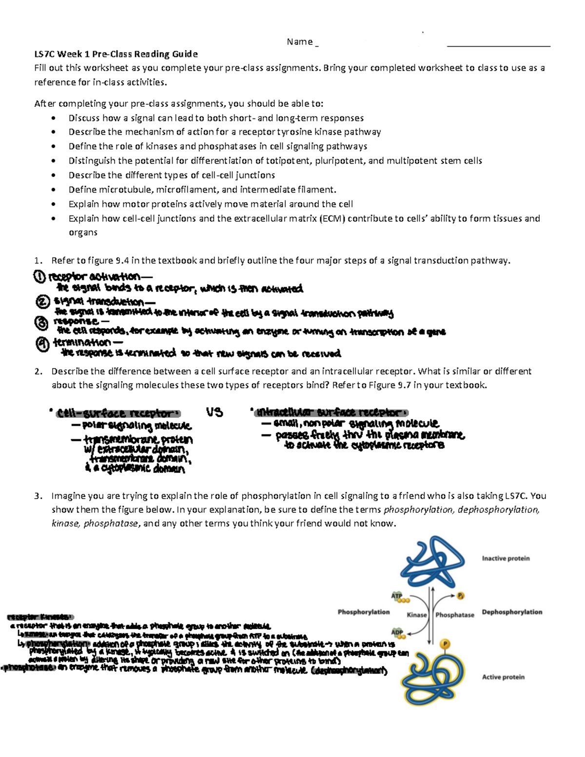 LS7C Week 1 Reading Guide for Human Physiology - Name ...
