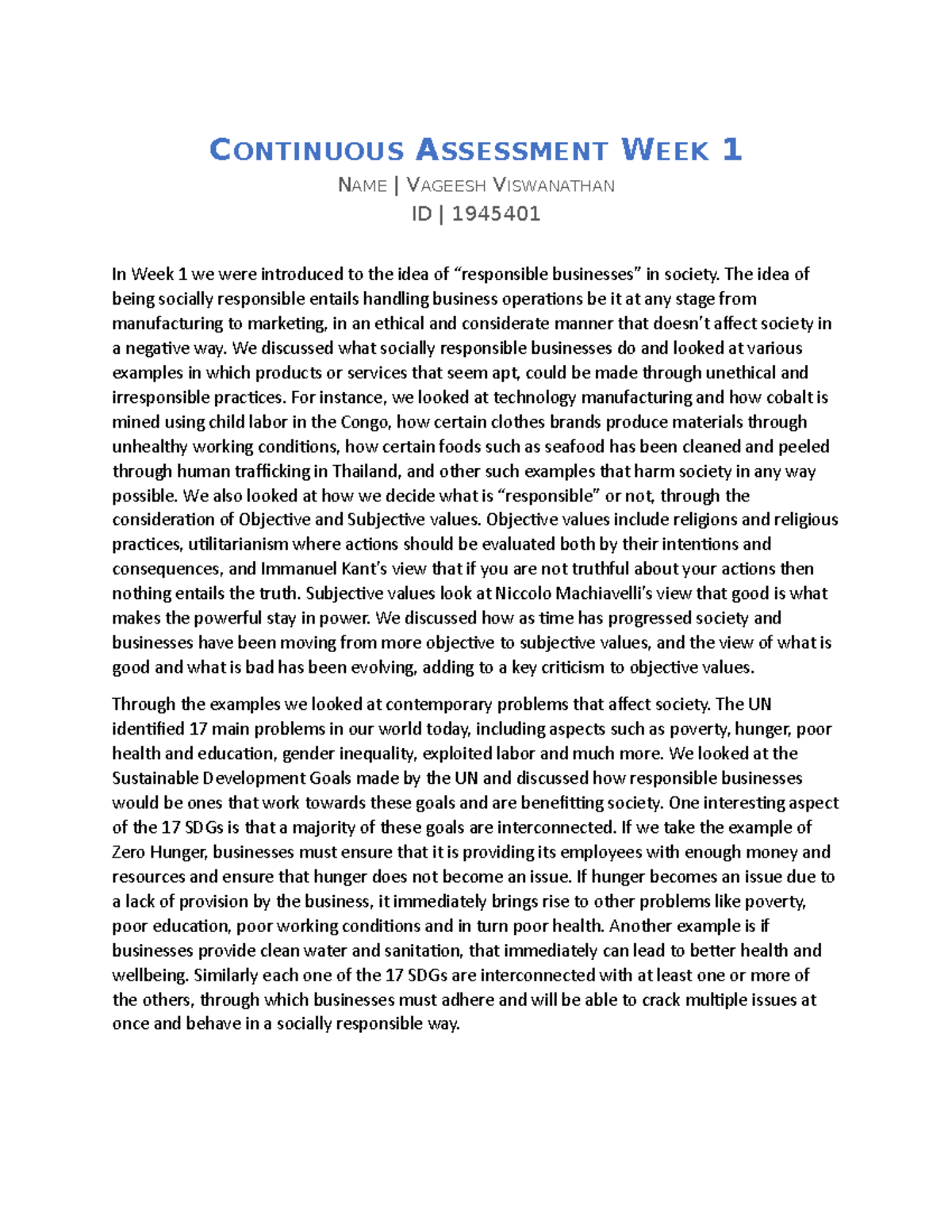 Continuous Assessment Week 1 CONTINUOUS ASSESSMENT WEEK 1 NAME continuous-assessment-week-1-continuous-assessment-week-1-name