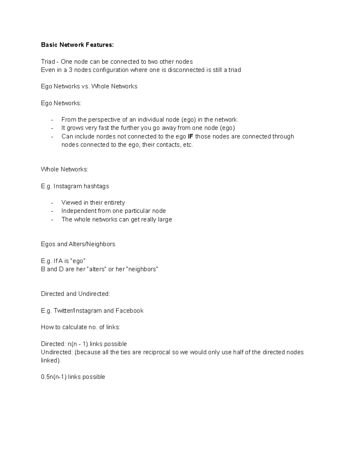Social Networks Notes (COMM 2105) - 24th September 2021 - Basic Network ...