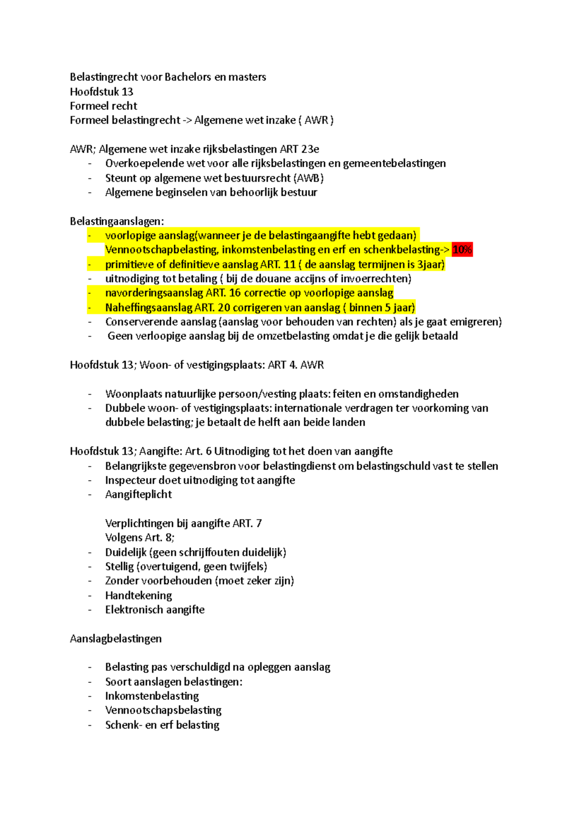 Formeel belasting - Belastingrecht voor Bachelors en masters Hoofdstuk ...